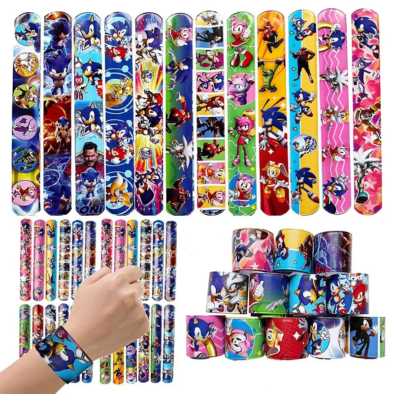 Sonic-The-Hedgehog-Wrist-Strap-Children-Clap-Ring-Slap-Bracelets-Kids ...