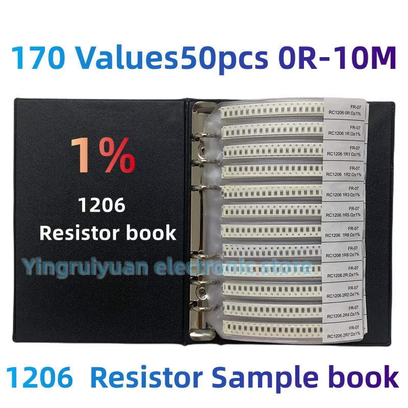 Resistor Book 0201 1% SMD SMT Chip Resistors Assortment Kit 170Values ...