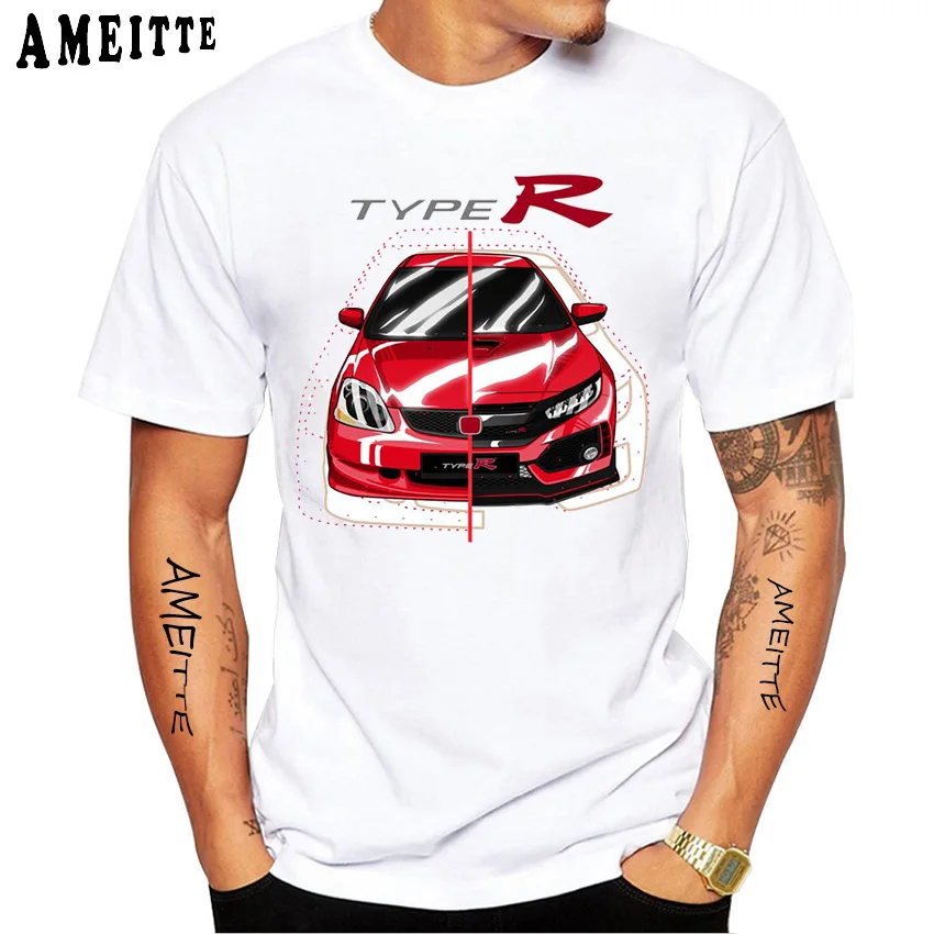 New-Summer-Men-Short-Sleeve-JDM-Legends-Classic-Civic-Type-R-Print-T ...