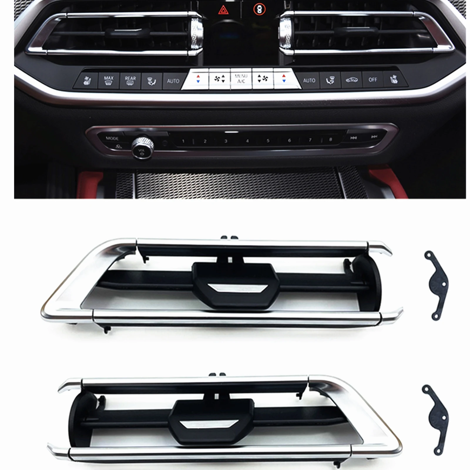 Air Vent Grille Outlet A/C Trim Clips Repair Kit Front Center Console ...