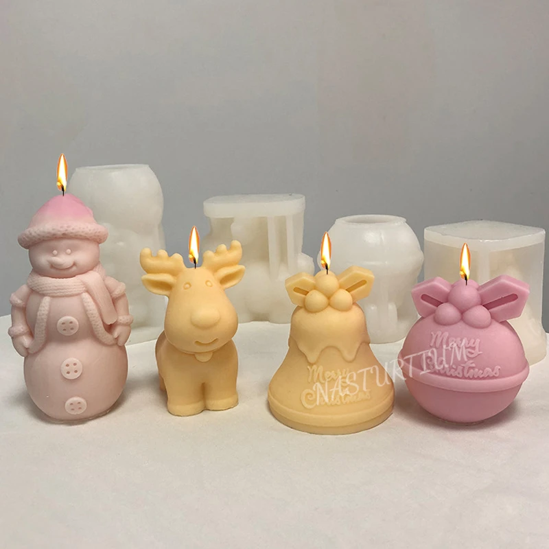 Christmas-Series-Candle-Silicone-Mold-Diy-Christmas-Round-Ball-Bell-Snowman-Elk-Plaster-Crafts ...