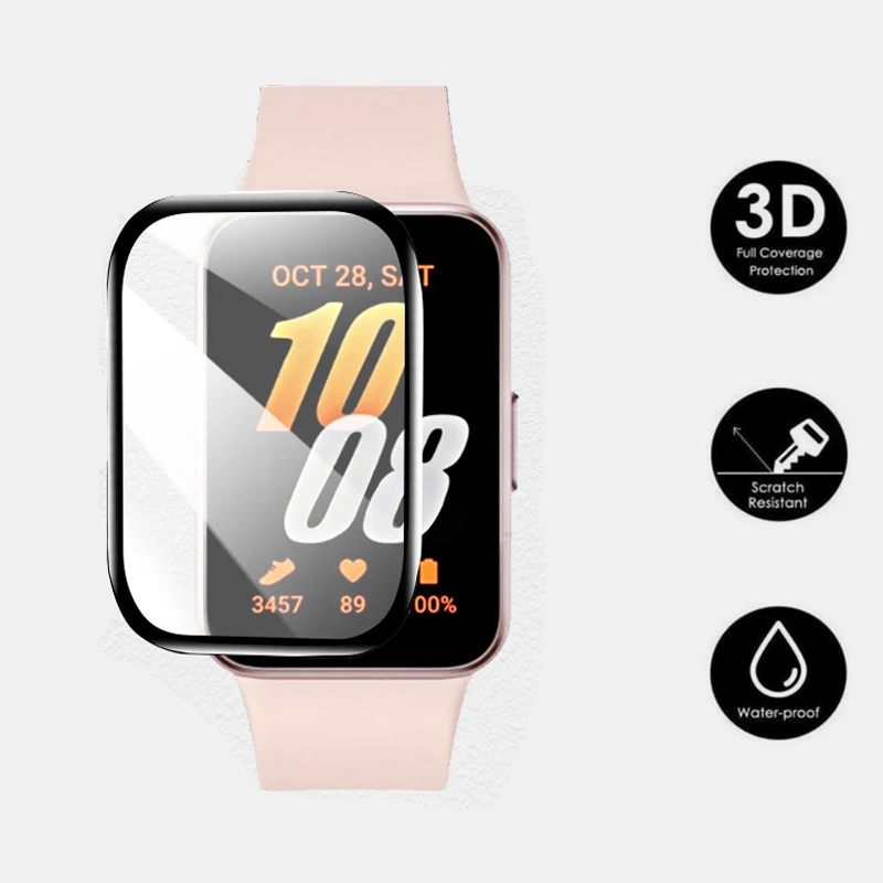 3D Soft Edge Smartband Protective Film Cover For Samsung Galaxy Fit 3/2 ...