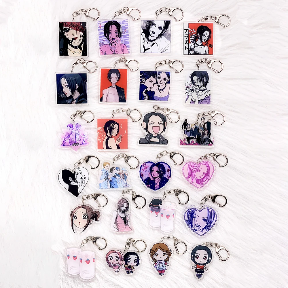 1/24PCS Anime Nana Acrylic Keychain Cartoon Bag Charms Accessories ...