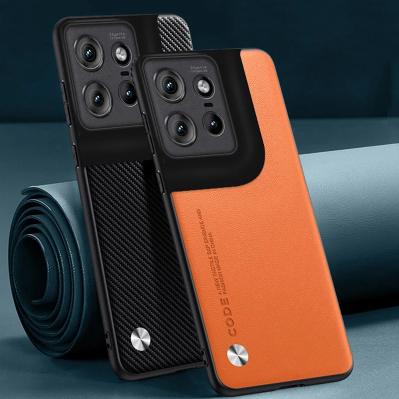 Premium PU Leather Phone Case - Silicone Protection Back Cover for Moto ...
