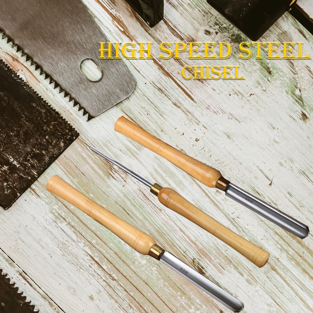 1pcs HSS Wood Turning Chisel Spindle Bowl Gouge Woodturning Tools Lathe ...