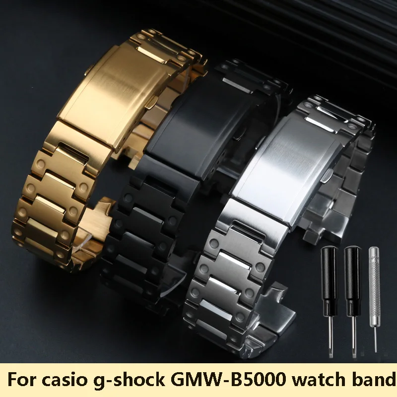 Metal-Stainless-Steel-Replacement-Watchband-for-Casio-gmw-b5000-Fine ...