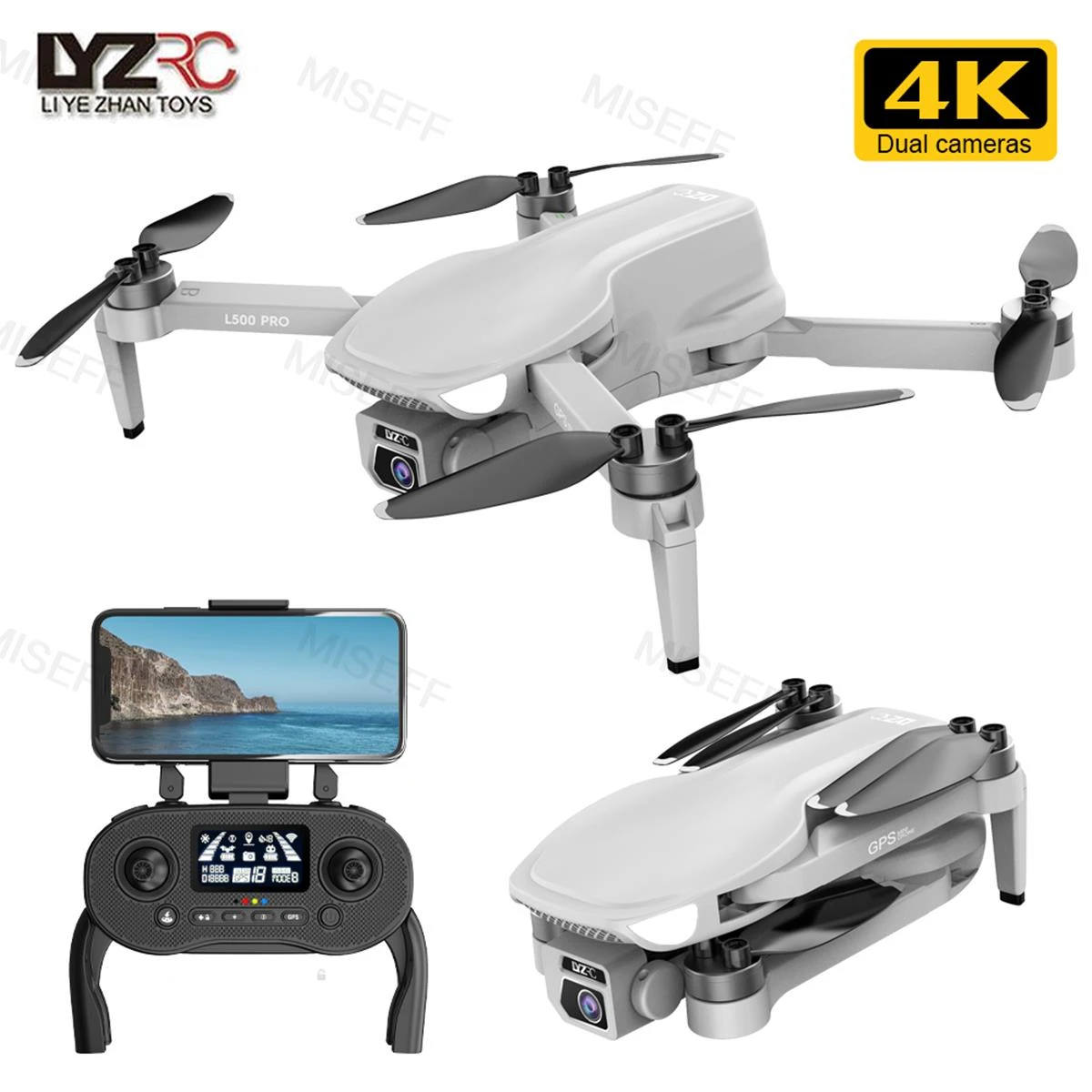 L500 PRO Drone 4K Dual Camera GPS 5G WIFI Wide Angle FPV Live ...