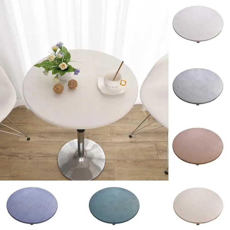 60cm Washable Elastic Round Table Cover Sewage proof Pine Branch ...