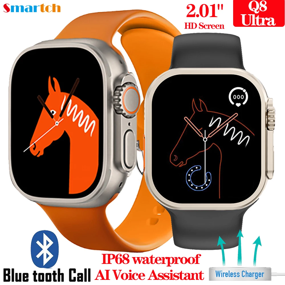 Q8 ultra relógio inteligente 2023 novo 1:1 49mm 2.01 "homem mulher azul ...