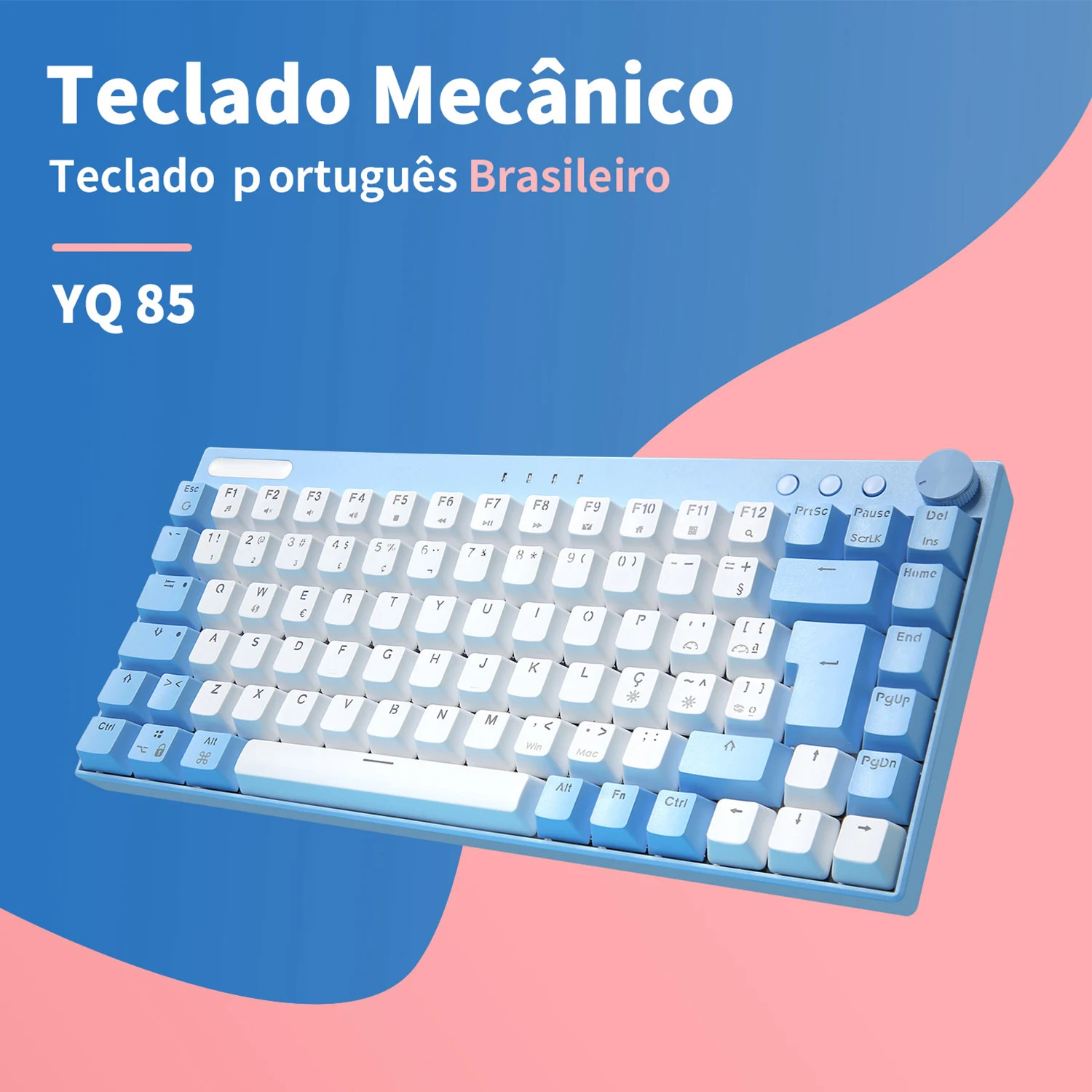 UYIQ-YQ85-Brazilian-Portuguese-Wired-Mechanical-Keyboard-85-Keys-Mixed ...