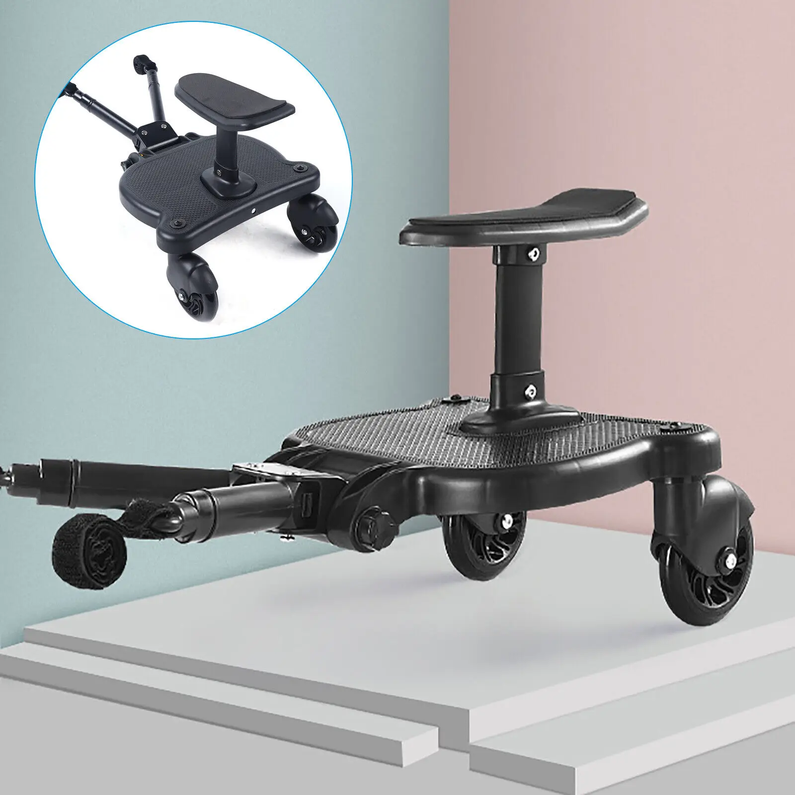 Universal Baby Stroller Board, 2-in-1 Ride, Pedal, and Seat Option ... Universal Baby Stroller Board, 2-in-1 Ride, Pedal, and Seat Option ...