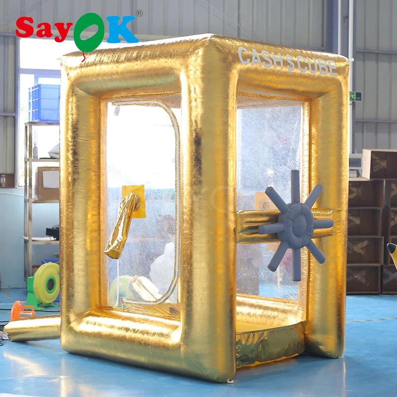 SAYOK-Gold-Inflatable-Cash-Grab-Booth-Inflatable-Money-Grab-Box-Cash ...