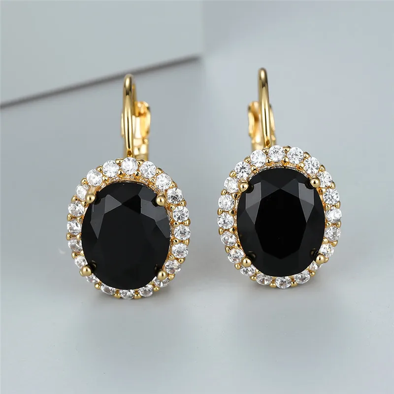 Crystal-Female-Small-Oval-Earrings-Luxury-Gold-Color-Clip-Earrings-For ...
