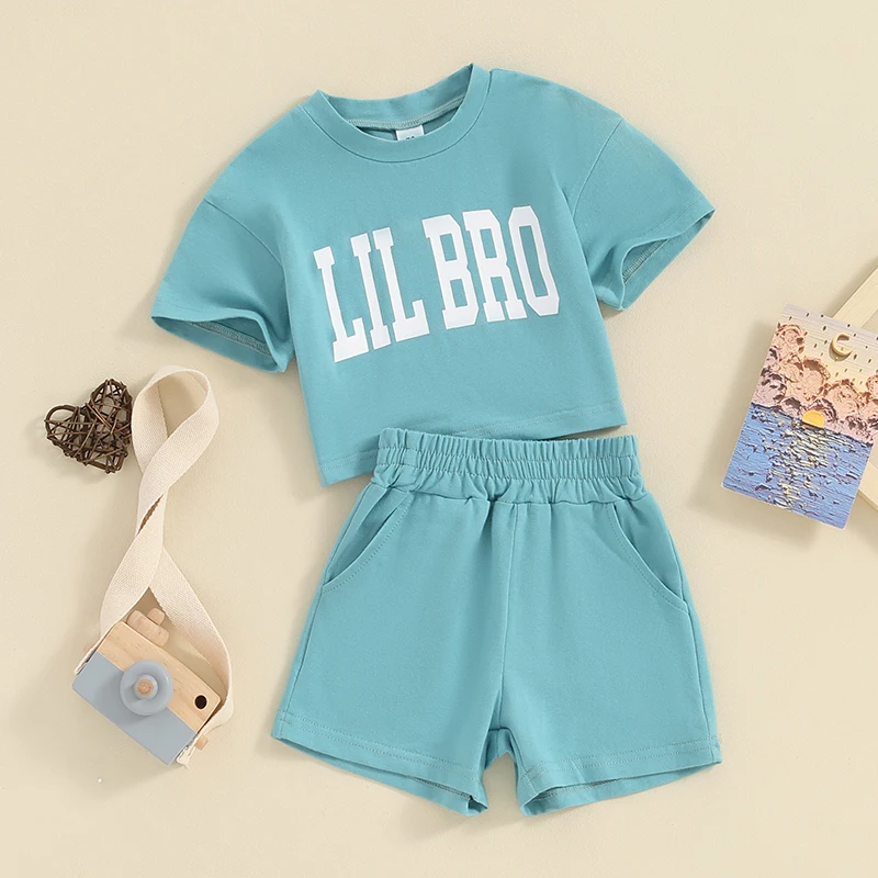 Toddler-Baby-Boy-Girl-Baby-2-Piece-Shorts-Set-Little-Sister-Big-Brother ...