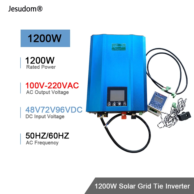 Solar Grid Tie Inverter 1200W AC 110V AC220V Pure Sine Wave Output with ...
