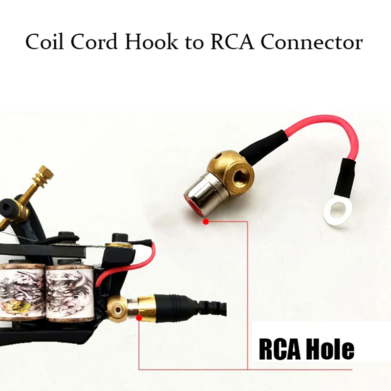 Red-Tattoo-Coil-Cord-Hook-to-Female-Jack-RCA-Connector-for-Coil-Tattoo ...
