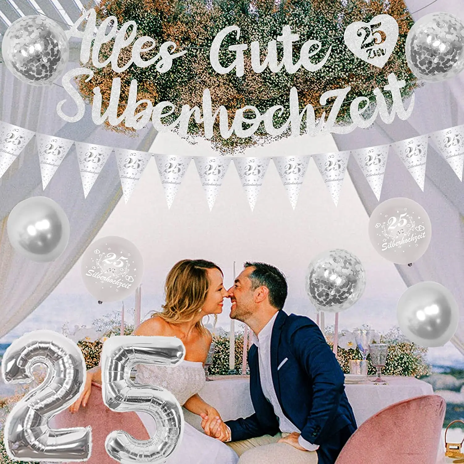 25th Wedding Anniversary Party Decorating Ideas