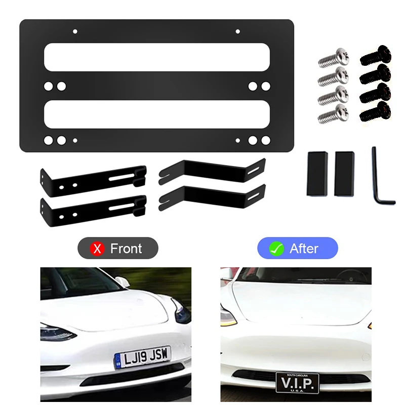Model3 Aluminum Alloy License Plate Frame For Tesla Model 3 Y 2022 ...