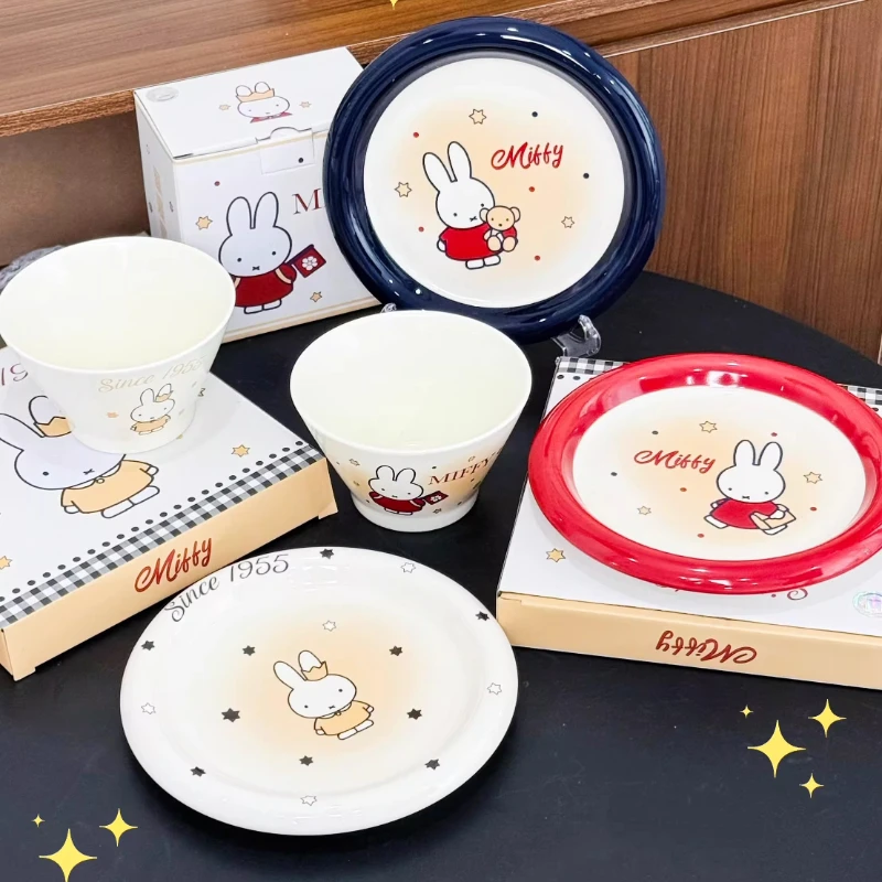 Miffy Rabbit Kawaii Anime Cartoon Ceramic Dinner Plate 2026 New Style ...