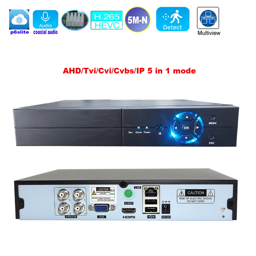 CCTV-Security-4-Channels-5M-N-Smart-Intelligence-DVR-Coaxial-Audio-16CH ...