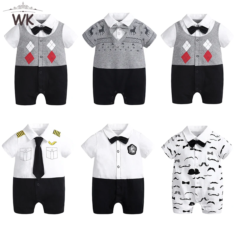 Baby Boys Pilot Uniform Cosplay Romper Costume Outfit Newborn Cotton ...