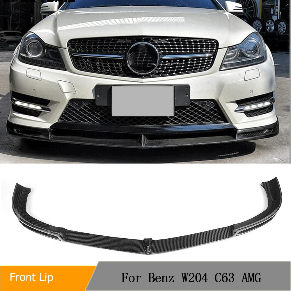 Carbon-Fiber-FRP-Lip-For-Mercedes-Benz-C-Class-W204-C204-AMG-C63-Sedan ...