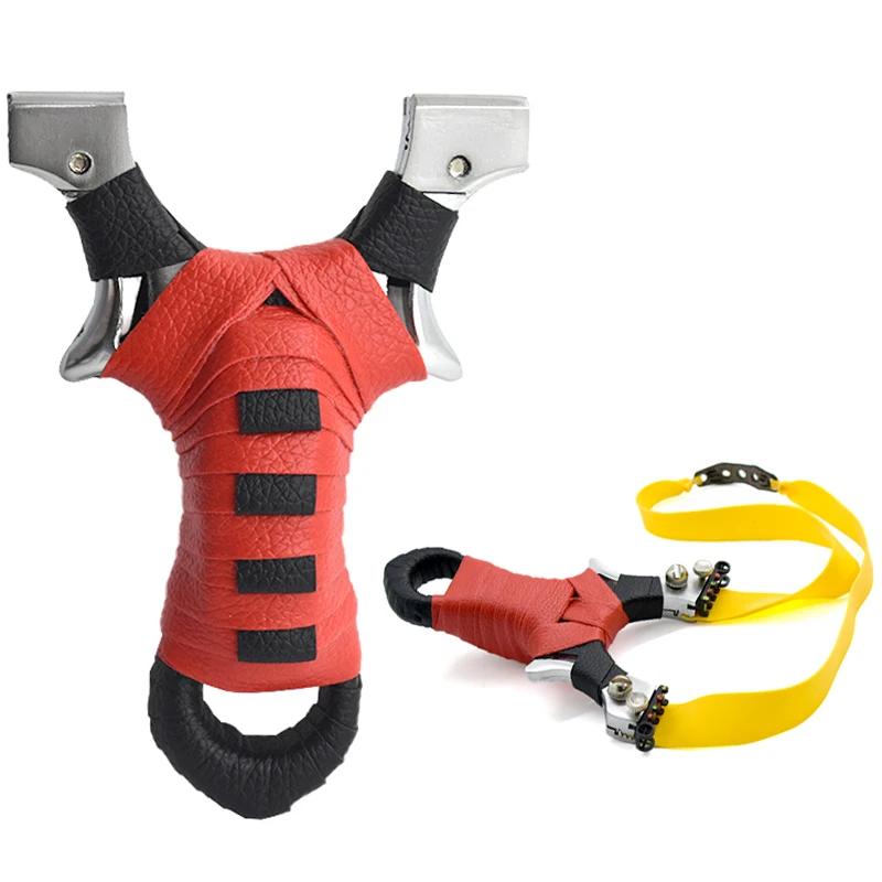 Alloy Hunting Slingshot, alta qualidade, ao ar livre, tiro Strap ...
