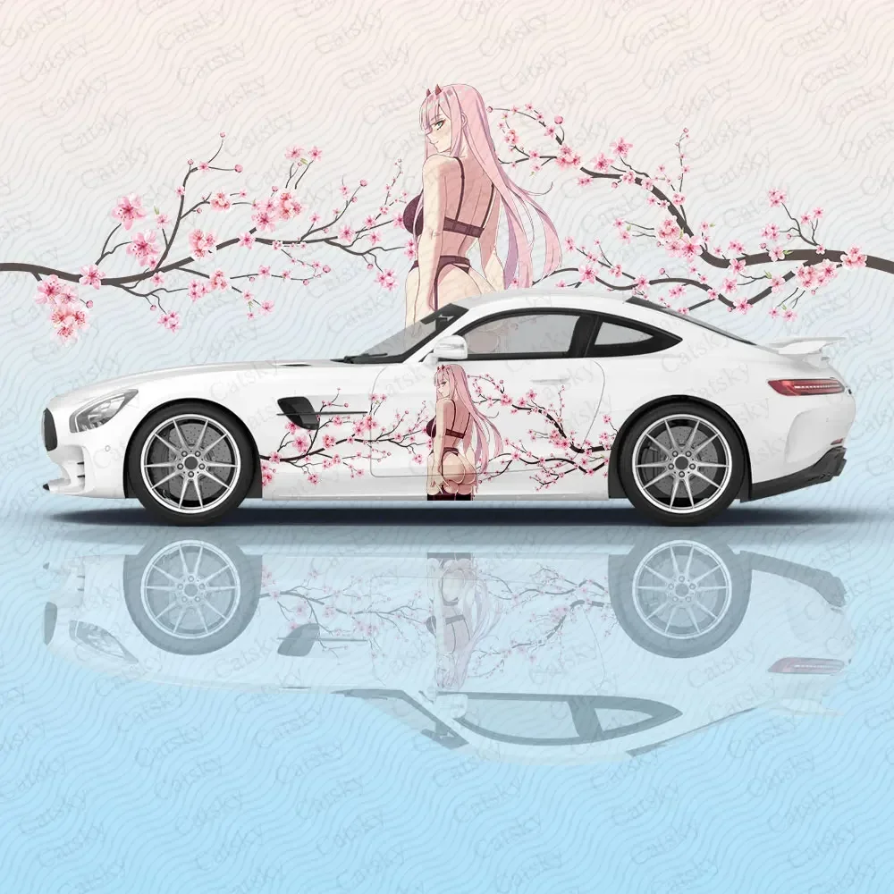 Zero-Two-anime-Car-Decal-Protective-Film-Vinyl-Racing-Side-Graphics ...