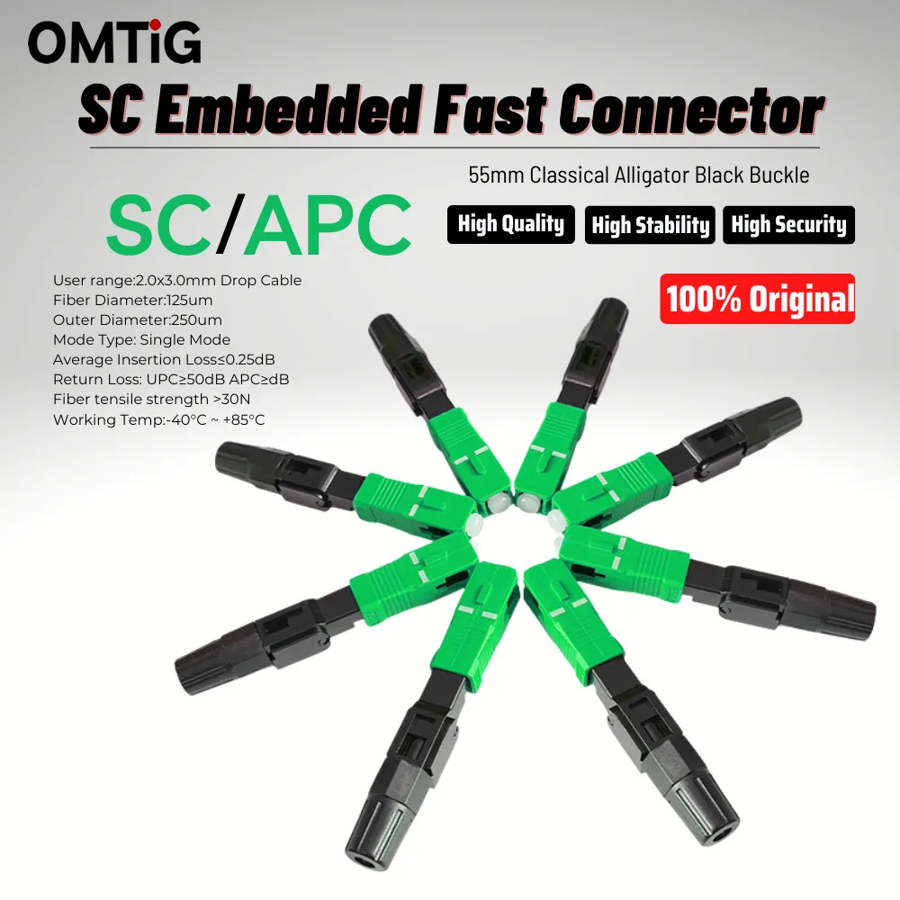 Sc apc sm fibra óptica sc upc frio conector 50/100/200 peças lote ...