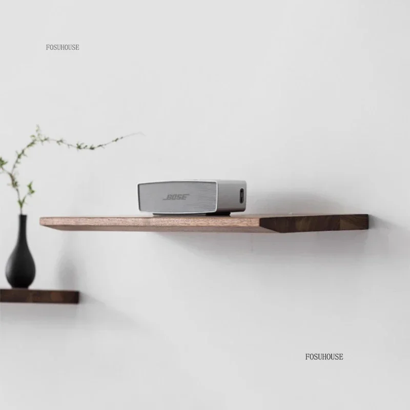 Solid Wood Japanese Entryway Tables Suspended Wall-mounted Shelf ...