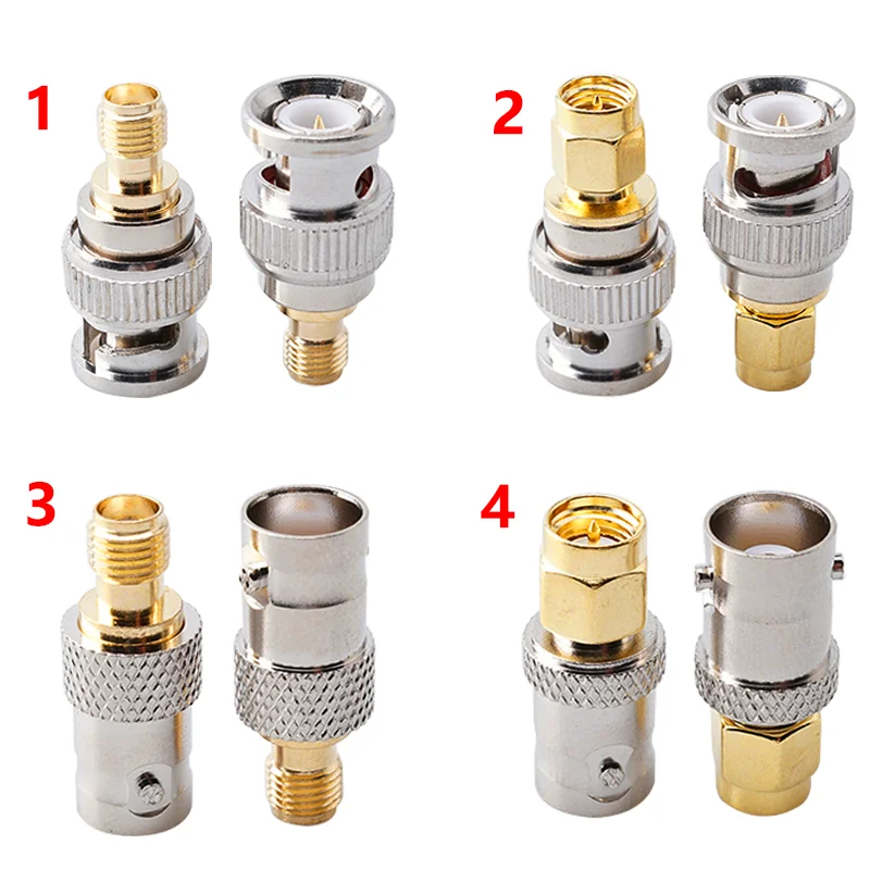 BNC to SMA Connectors SMA BNC Adapter Male to Female for Antenna ...