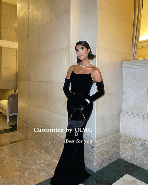 Simple Black Strapless Dress