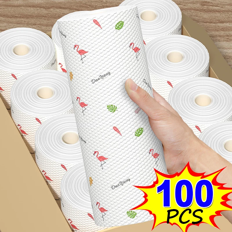 100-50pcs-Disposable-Rags-Kitchen-Dish-Pot-Cleaning-Cloths-Non-woven ...