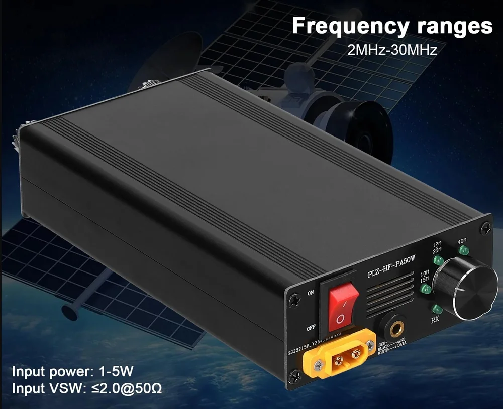 2MHz-30MHz 50W RF Power Amplifier Shortwave Radio Power Amp with 4 ...