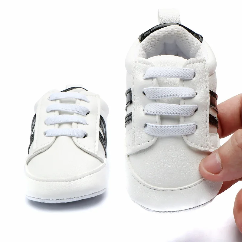 Baby Sneakers Classical Sport Soft Sole PU Leather Shoes Streaks Multi ...