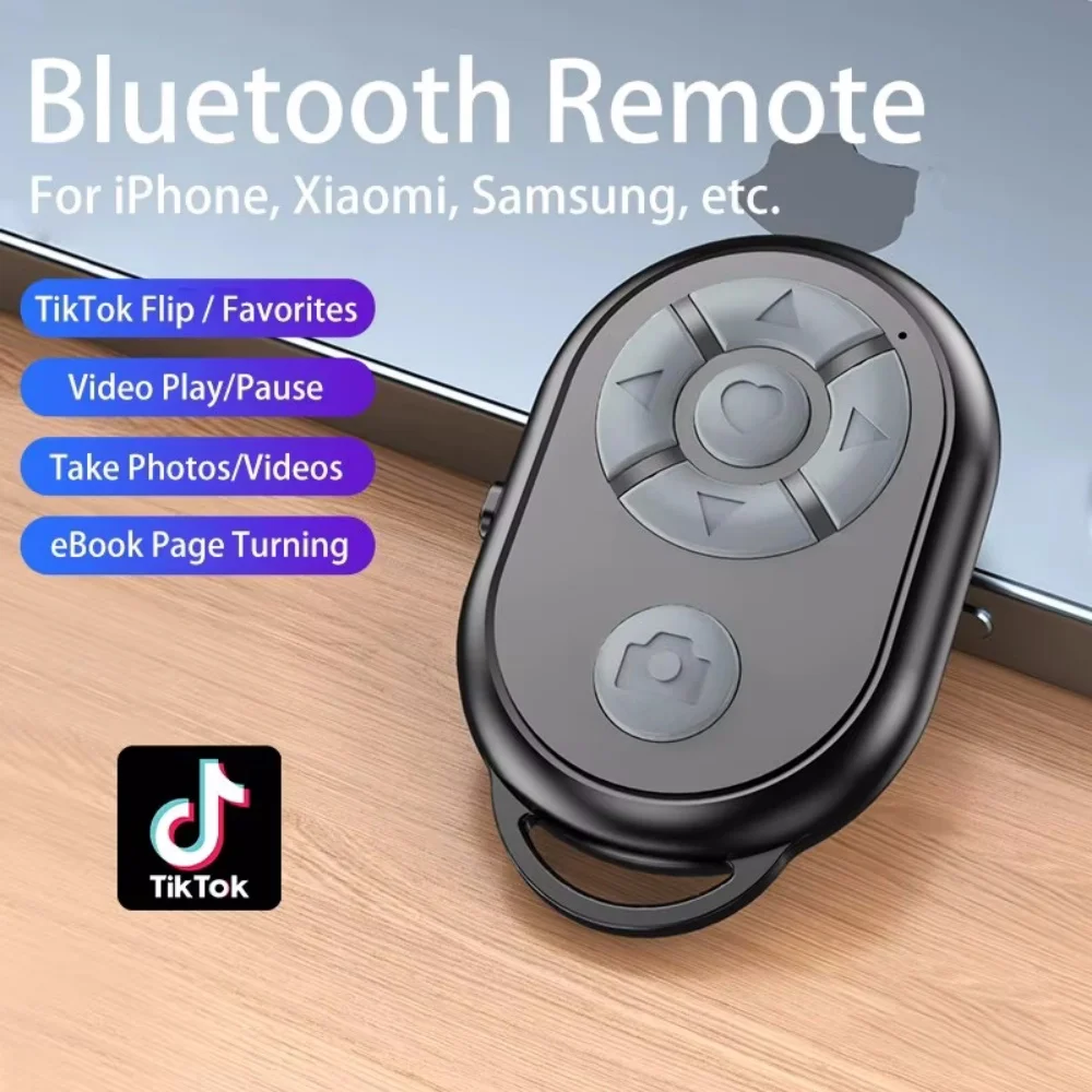 Bluetooth Remote for iPhone Xiaomi IOS Android Phone Universal Mini ...