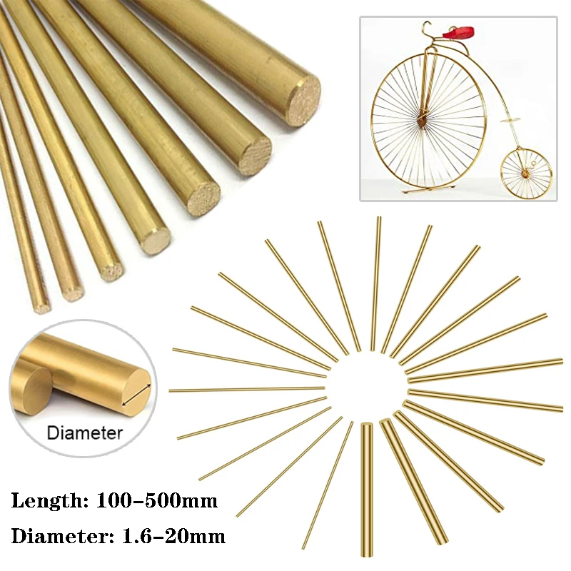 Round-Brass-Round-Bar-Rod-DIY-Faca-Handle-Circular-Wire-Tube ...