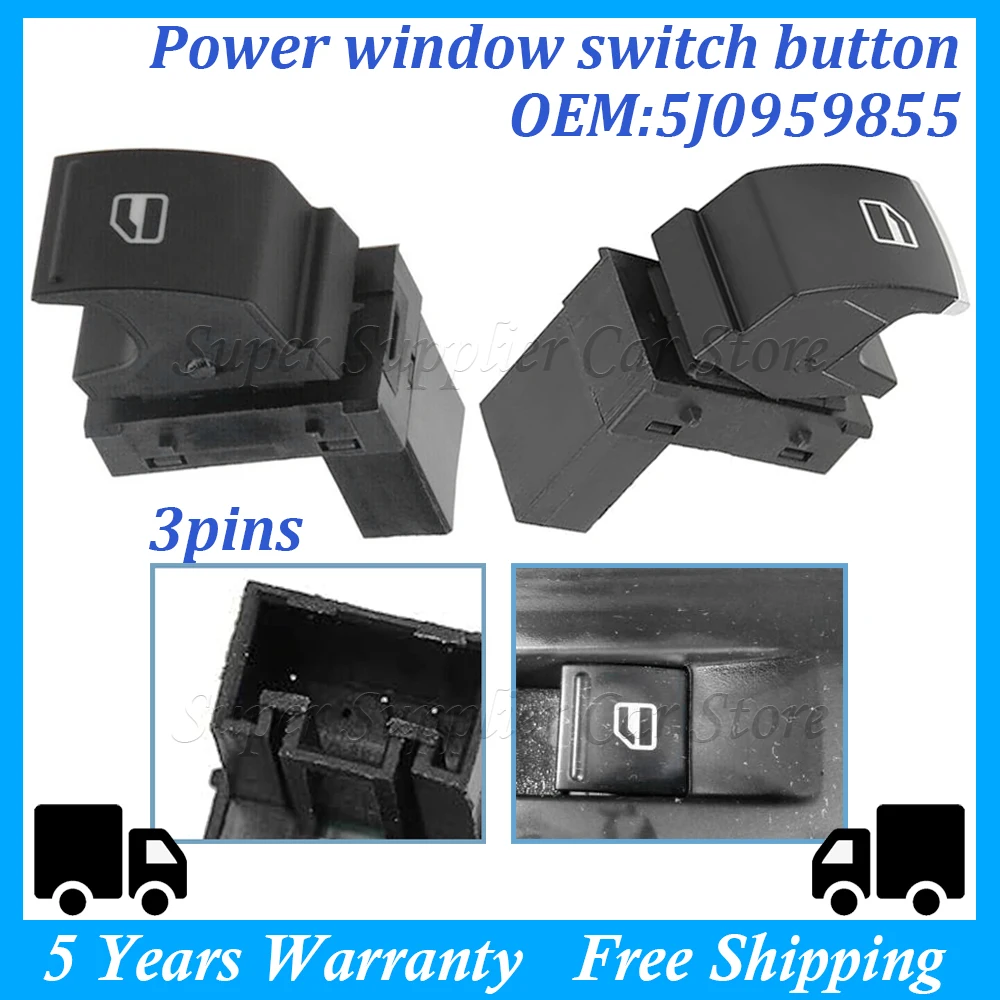 5J0959855-Car-Window-Lifter-Control-Single-Switch-For-VW-Golf-MK5-6 ...