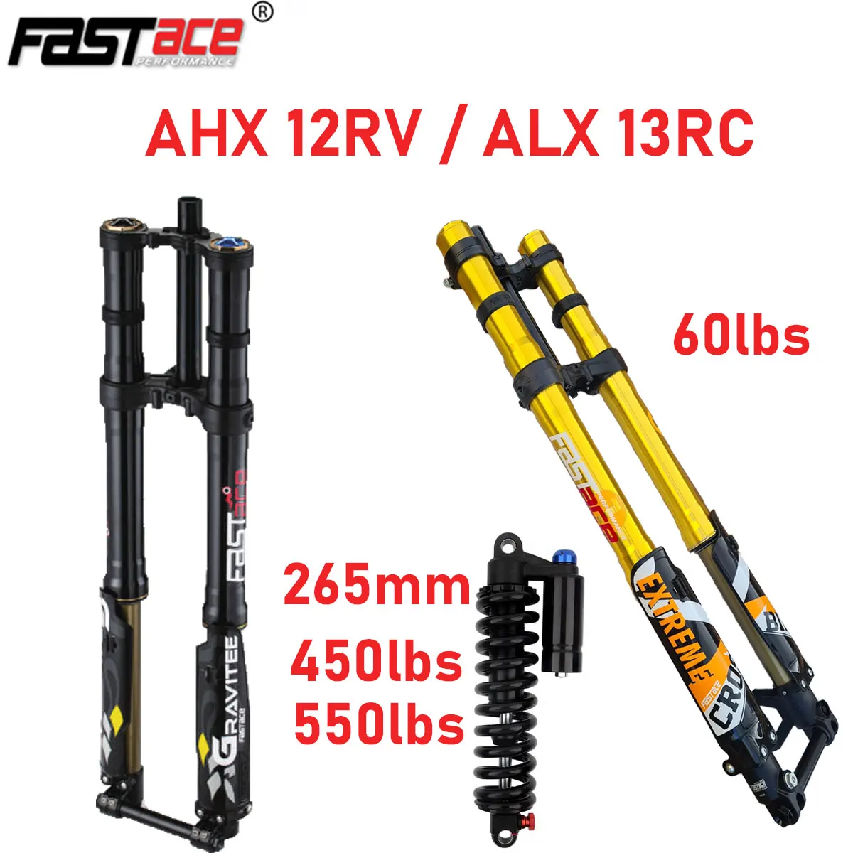 Fastace-AHX12RV-Front-Suspension-Gold-ALX13RC-Electric-Dirty-Bike-Fork ...
