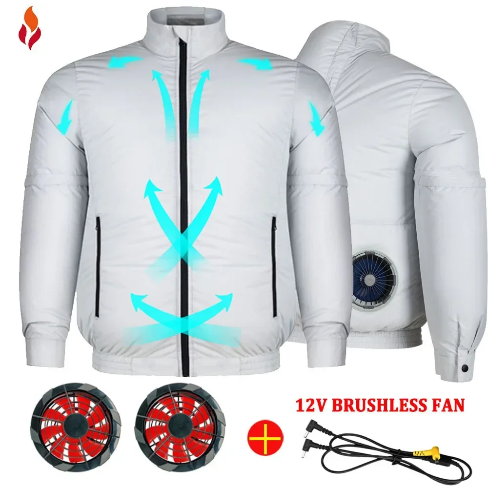 cooling-Vest-Summer-Fan-Suit-Air-Condition-Clothing-Outdoor-Sleeveless ...