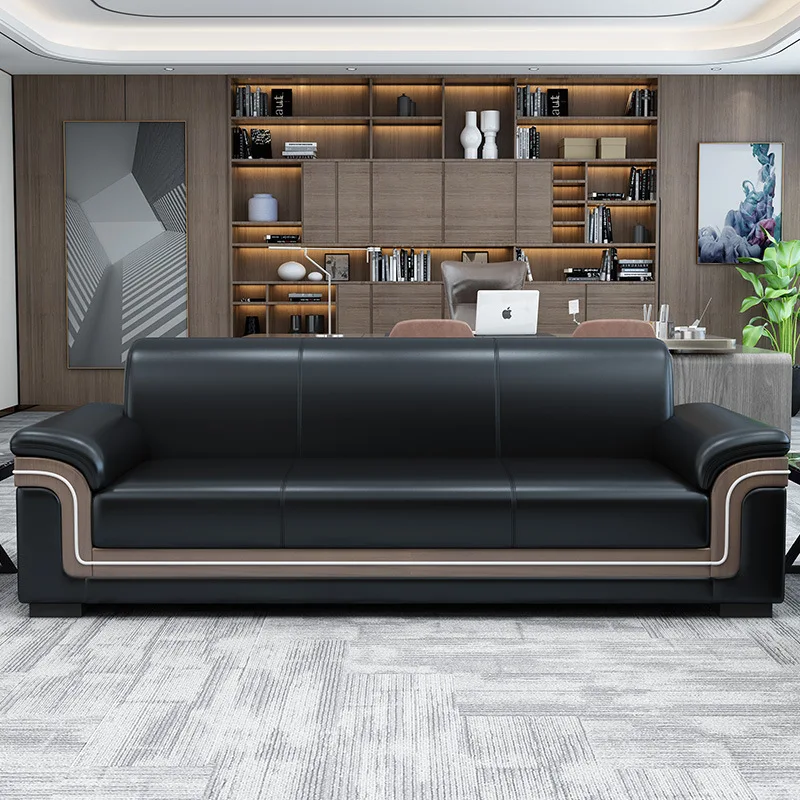 2023 Hot sale Modern Luxury Boss Office Sofa Sets Using Wooden Leather ...