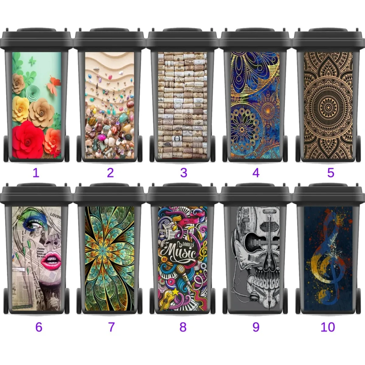 Modern-waterproof-decal-Decal-Creative-Trash-can-trash-can-lid-decal ...