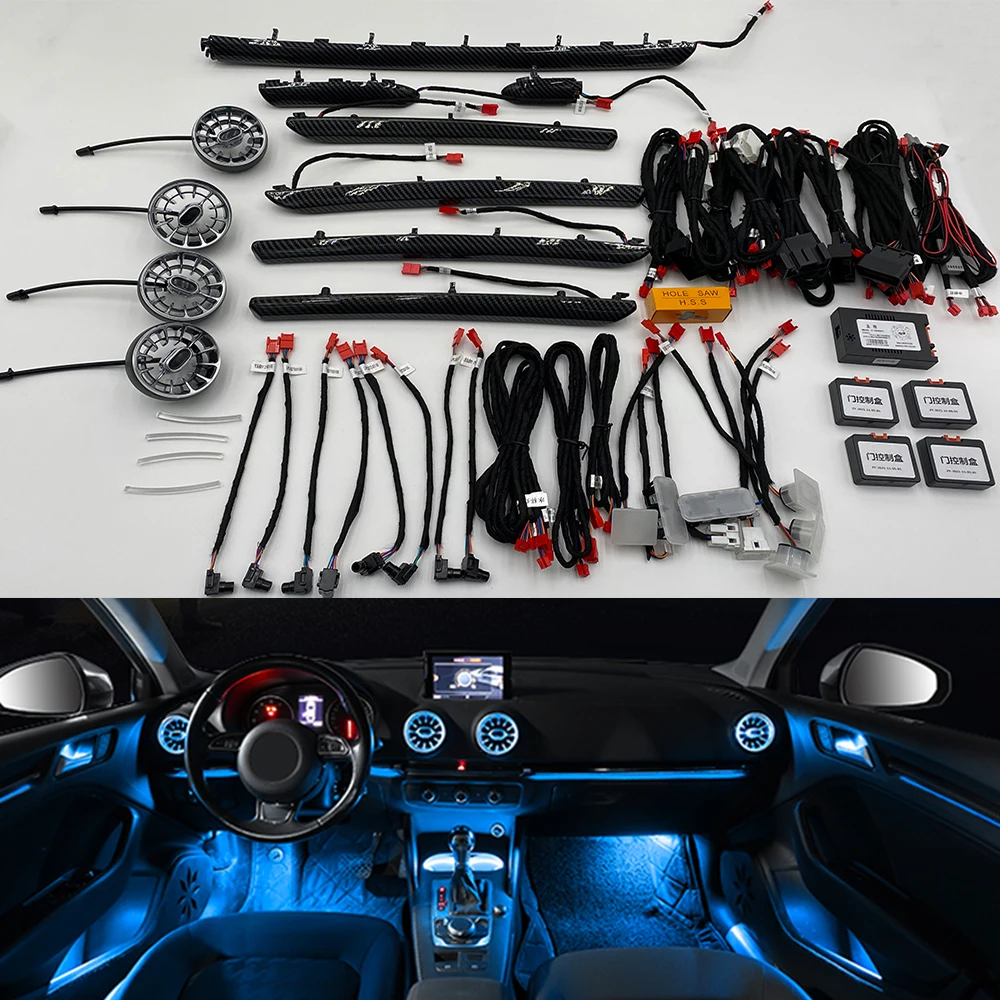 For Audi A3 8V 8Y S3 RS3 2013-2019 Decorative Ambient Light Dashboard ...