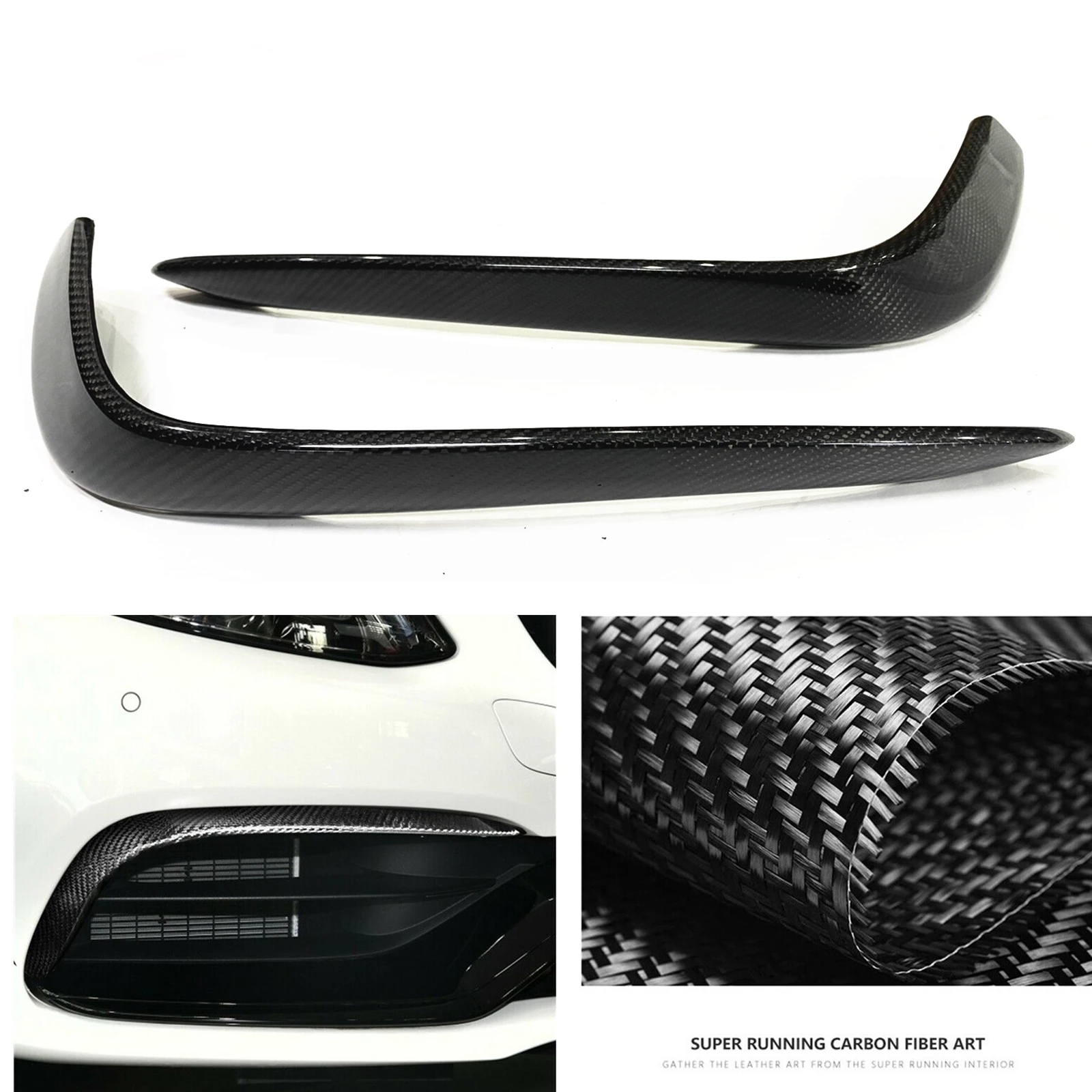 Front Bumper Side Air Vent Trim For Mercedes Benz W205 S205 C63 C63S ...