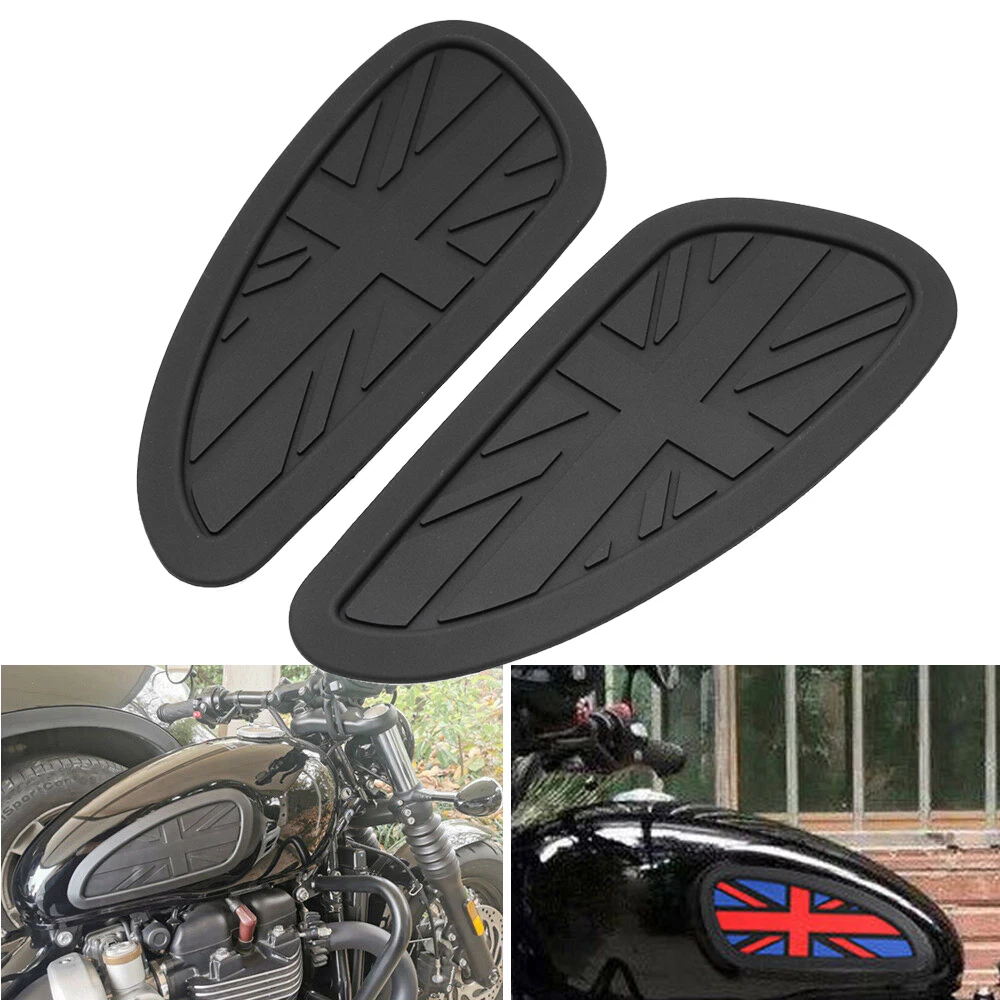 Universal Retro Motorcycle Anti slip Tank Pad Side Gas Knee Grip ...