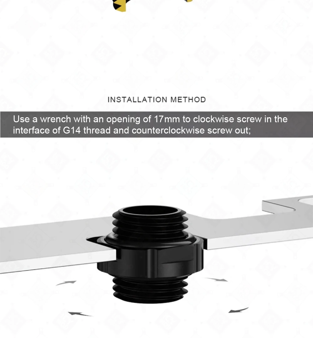 Mini Double Male Smooth Adapter Fitting FREEZEMOD G1/4 "Thread ...