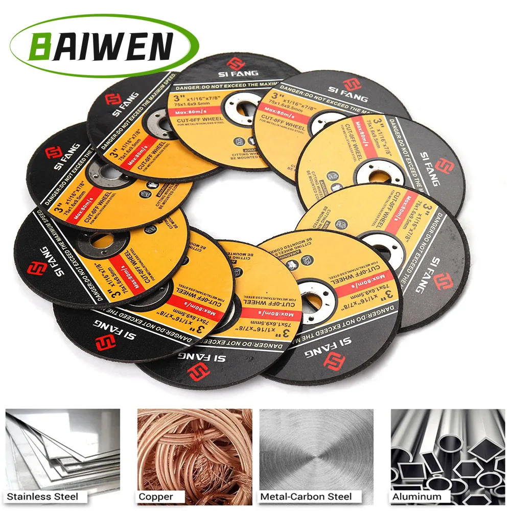 10pcs Metal Cutting Discs 3 Inch 75mm Cut Off Wheels Grinding Discs ...