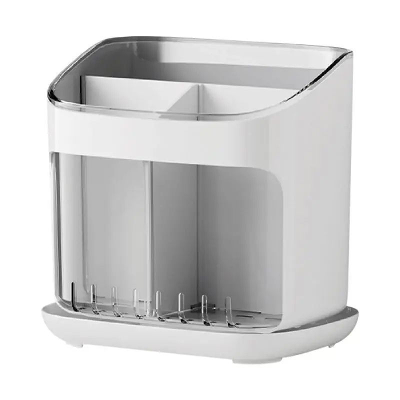Utensil-Holder-Cutlery-Drainer-Kitchen-Tableware-Storage-Bucket-Plastic ...