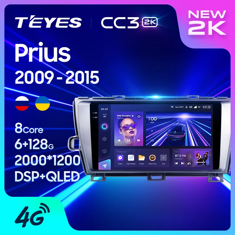 TEYES CC3 2K For Toyota Prius XW30 2009 2015 Car Radio Multimedia Video Player Navigation stereo ...