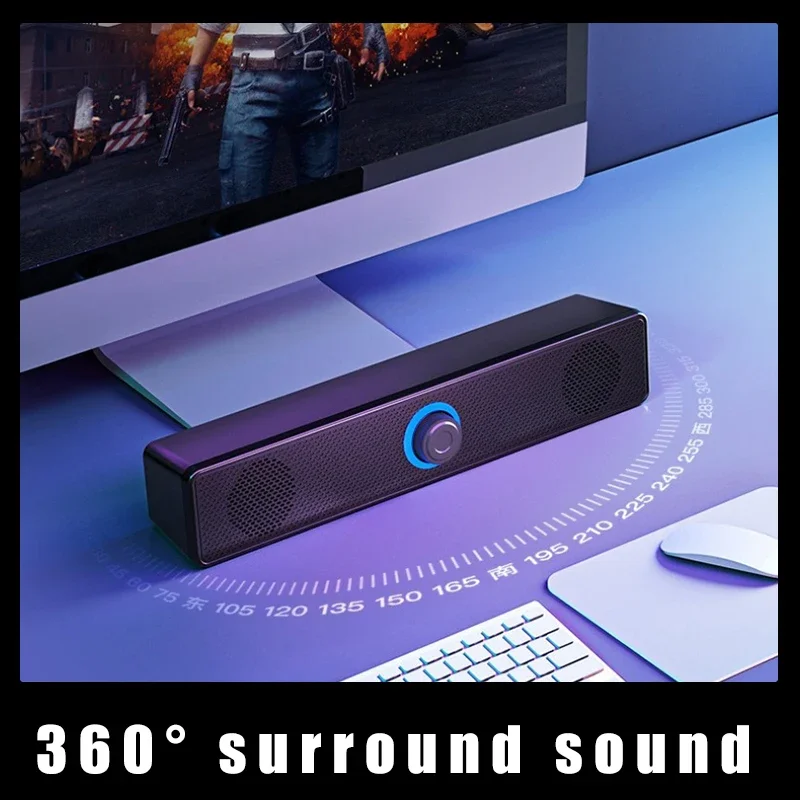Mini-USB-Computer-Speaker-Wired-Soundbar-Speakers-Stereo-Sound-Surround ...